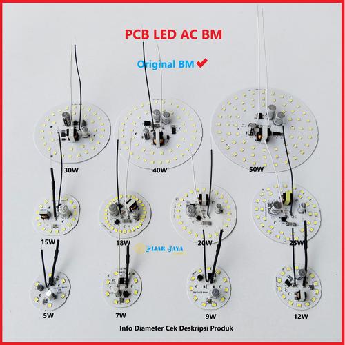 Jual PCB Led AC BM Modul Mata Lampu Led Mesin Led Variasi Watt 5 - 50 ...