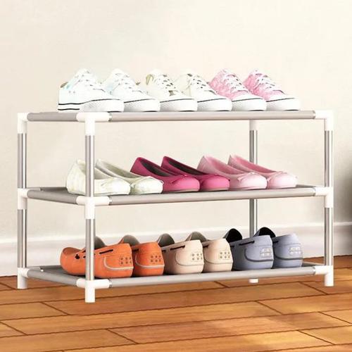 Jual Rak Sepatu Sandal 3 Susun Serbaguna Bahan Plastik Besi Shoe Rack ...