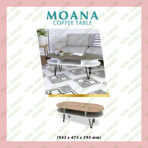 Jual meja tamu bulat oval pakai laci meja sofa coffee table minimalis ...