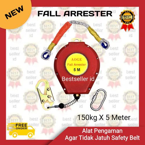 Jual Fall Arrester 5 Meter Retractable Safe Lifeline Safety Prevention ...