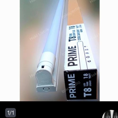 Jual Lampu Led set neon tube 18 watt T8 6500k 120cm / lampu kantor ...