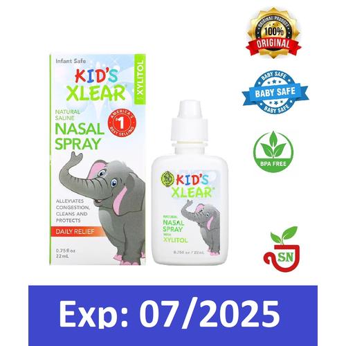 Jual Xlear, Kid's Xlear, Saline Nasal Spray, 0.75 fl oz (22 ml) Xlear ...
