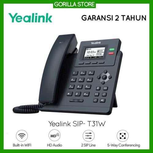 Jual Yealink SIP- T31W HD Voice Entry Level Wi-Fi IP Phone - Jakarta ...