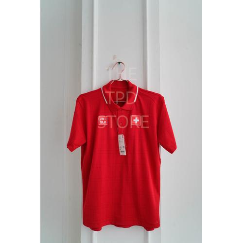 Jual Baju Tennis Uniqlo RF Roger Federer Swiss nationality Jersey ...