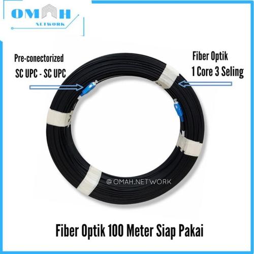 Jual Kabel Fiber Optik Precon 100M 1 core 3 seling SC UPC - SC UPC siap ...