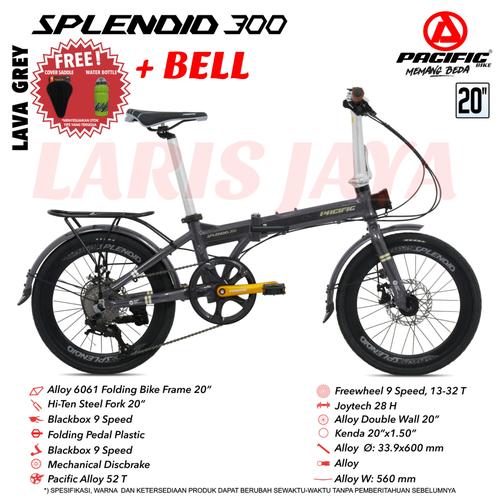 Jual SEPEDA LIPAT 20 PACIFIC SPLENDID 300 1X9 SPEED MD LIPAT 20 INCH ...