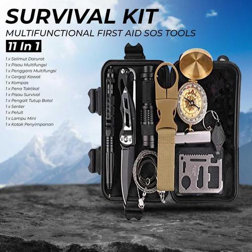 Jual ~Harga Special~ Survival Kit 11 in 1 Multifungsi First Aid SOS ...