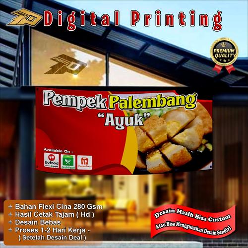 Jual BISA COD, CUSTOM UKURAN 1 HARI JADI SPANDUK BANNER BALIGHO Pempek ...