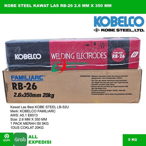 Jual KOBELCO KOBE STEEL FAMILIARC lawat las rb26 2,6mm harga 5kg/pack ...