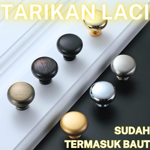 Jual KNOB HANDLE TARIKAN LACI BULAT GOLD SILVER ROSEGOLD HITAM DIAMOND ...