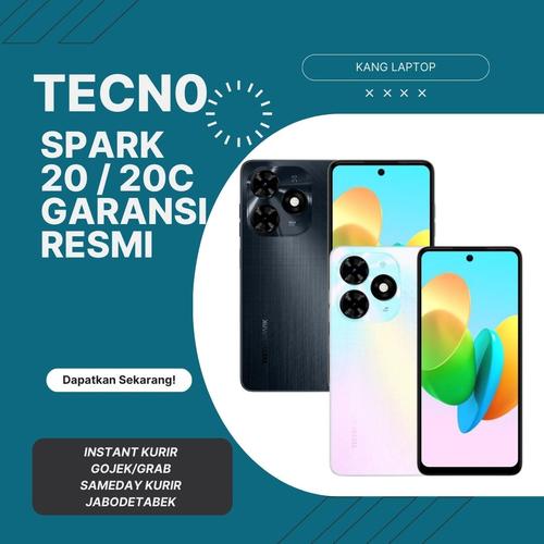 Promo TECNO SPARK 20C 128GB 8GB RAM Mediatek G85 6,6” HD+ 90Hz - BLACK, 8GB/128GB Cicil 0% 3x ...