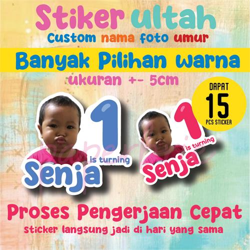 Jual Sticker Ulang Tahun Anak [ SWEETY ] FOTO CUSTOM Sticker Bento ...