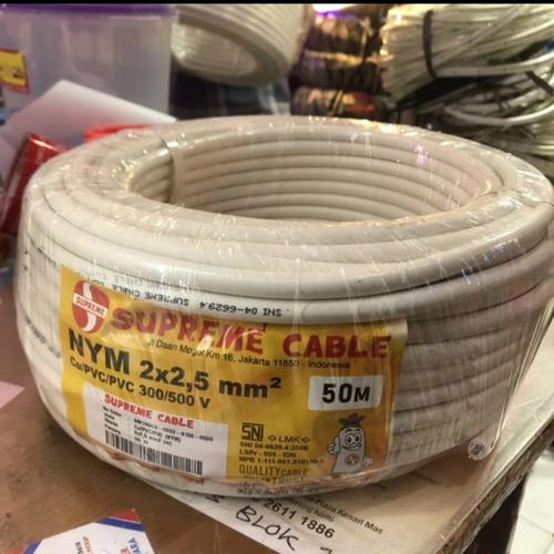 Jual KABEL LISTRIK TUNGGAL NYM 2x2,5mm SUPREME METERAN PERMETER SNI - Jakarta Pusat - GALERI ...