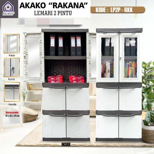 Jual AKAKO lemari pakaian 2 pintu rakana / lemari plastik 2 pintu ...