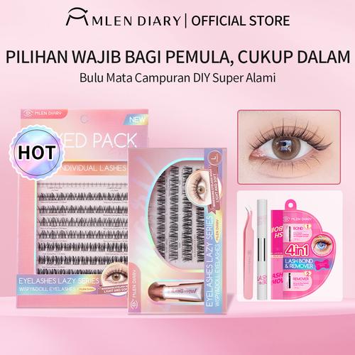 Promo MLEN DIARY Bulu Mata Individual Segmented Wispy Cluster Terlaris ...
