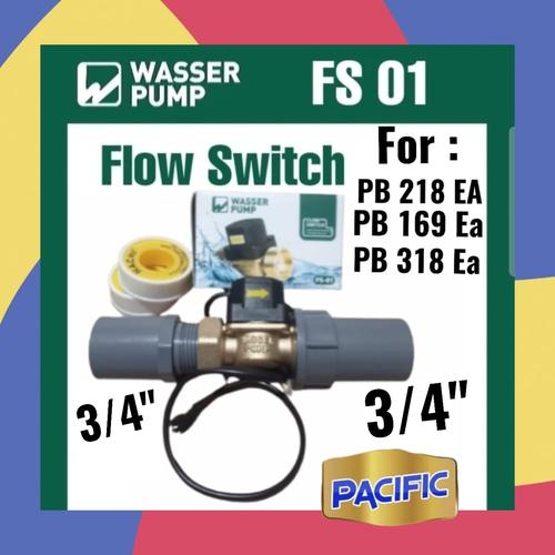 Jual Water Flow switch brass Wasser 3/4 inch pb218ea otomatis control pompa booster kuningan ...