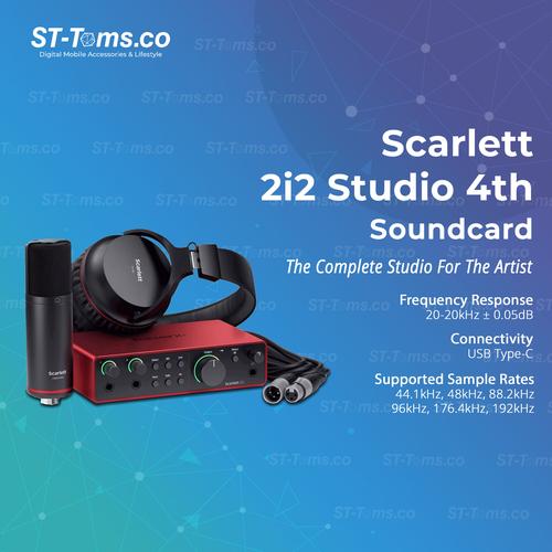 Jual Focusrite Scarlett 2i2 Studio 4th Gen / 2 i2 Gen 4 USB Audio ...