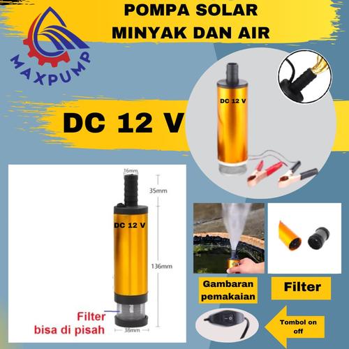 Promo Pompa Air Celup Portable Kecil 12V 38MM Diesel Pump Mini Oli ...