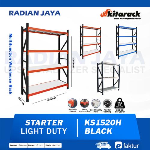 Promo KITARACK KS1520 4L Warehouse Rack/ P 1,5M T2M/200KG LAYER/800KILO ...