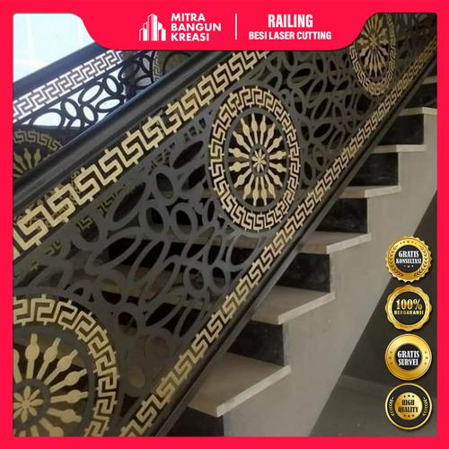 Jual Railing Tangga Balkon Motif Laser Cutting Minimalis Modern [MR002 ...