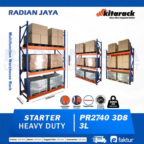 Promo Rak Palet 3 TON KITARACK Pallet Rack Heavy Duty Panjang 2.7 Meter ...