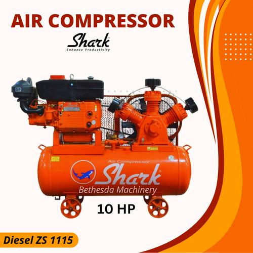Jual Kompresor 10 HP Kompresor Udara 10HP - Diesel ZS1115 24 PK Shark ...
