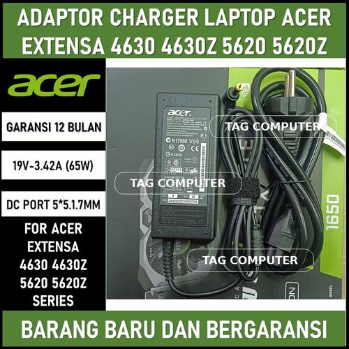 Jual ADAPTOR CHARGER LAPTOP ACER EXTENSA 4630 4630Z 5620 5620Z SERIES ...