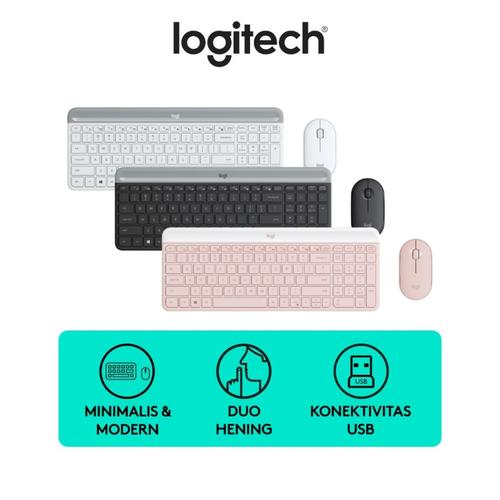 Promo Logitech MK470 Combo Keyboard dan Mouse Wireless Ultra Slim ...