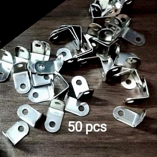 Jual 50 pcs plat siku besi kecil ambalan pigura 1.6cm x 1.6cm x 1cm ...