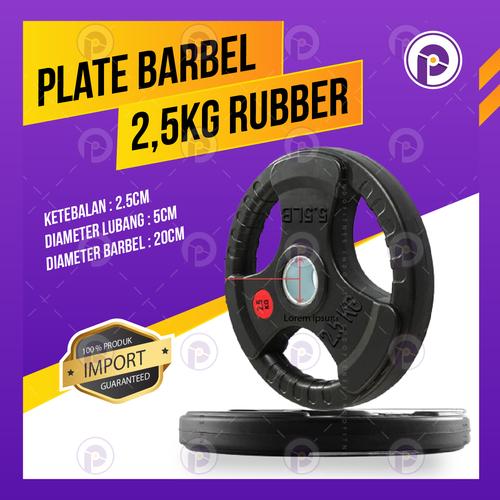 Jual Plate Barbel 2,5KG Rubber Beban Dumbell Karet Piringan Dambel 2,5 ...
