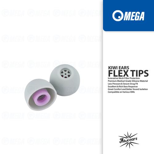 Jual Kiwi Ears FLEX Tips | Medical-grade Sillicone Eartips with Waxguard Mesh Filter - Black, 1 ...