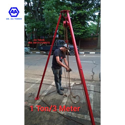 Promo Lifting Tripod / Tripod Hoist Takel 1 Ton Tinggi 3 Meter - 5 Ton ...