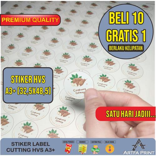 Jual Cetak Stiker / Print Sticker Label / Stiker HVS A3+ (Print ...