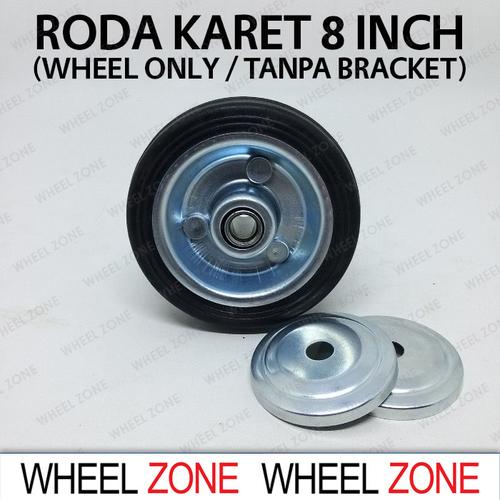 Jual Roda Troli Karet 8 inch (Roda saja, Hidup, Mati, Rem) - 8" Rem ...