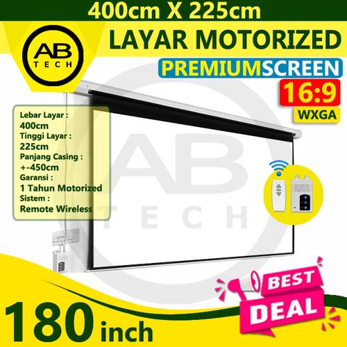 Promo Premium Screen Projector 180 inch Rasio 16:9 Motorized - Layar ...