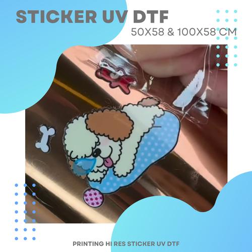 Jual CETAK STICKER UV DTF PER METER STICKER TIMBUL 2400 DPI - 50 X 60 ...