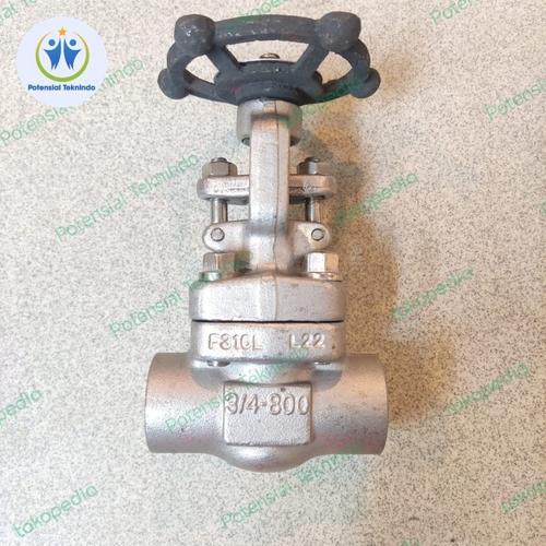 Jual Gate Valve Stainless SS316L 1" Inchi Class 800 Socket Weld ...