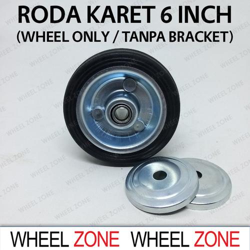 Jual Roda Troli Karet 6 inch (Roda saja, Hidup, Mati, Rem) - 6" Mati ...