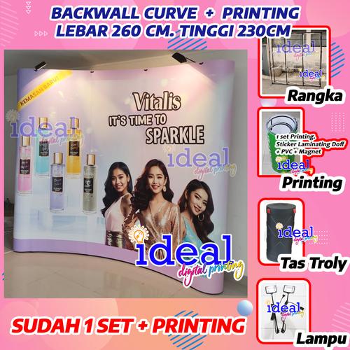 Jual Backwall Curve Pameran 3 x 3 plus print rangka knockdown - Jakarta ...