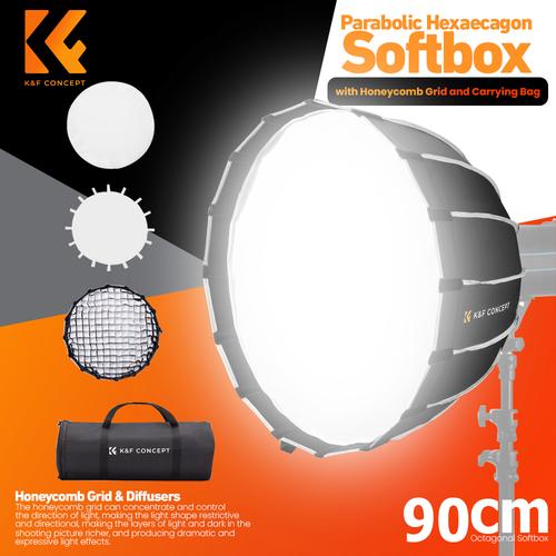Promo KNF Concept Parabolic Softbox Octa 90CM with Bowen Mount ...