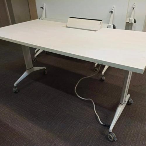 Jual Meja L minimalis 150x75 bahan kayu multiplex lapis HPL, kuat dan ...