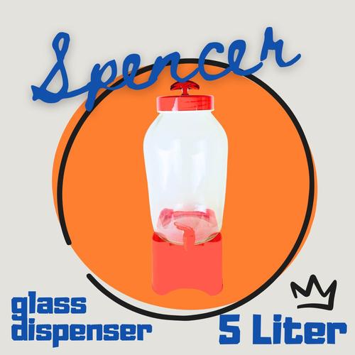 Jual SPENCER Glass Dispenser 6 Liter | Toples Kaca dengan Kran dan ...