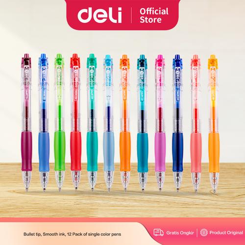 Jual Deli Pulpen Gel Warna / Color Gel Pen Bullet Tip Berbagai Warna SA500 - Hijau Muda - Kab ...