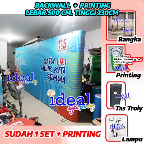 Jual Backdrop Backwall Pameran 3x6 Lurus seminar conferensi pers ...