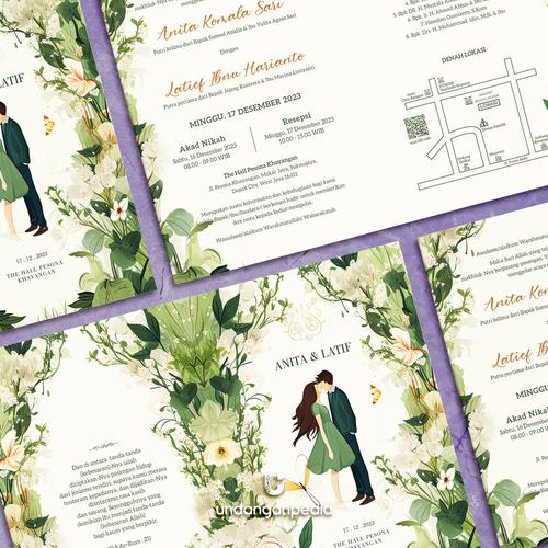 Jual Undangan + Amplop. Green. Undangan Pernikahan, Paling Murah ...