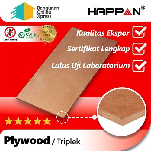 Jual PLYWOOD/TRIPLEK/MULTIPLEK BOARD PAPAN KAYU PREMIUM HAPPAN - 9mm ...