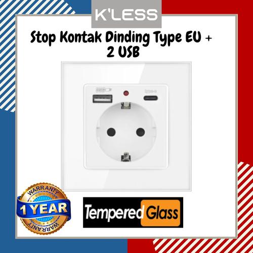 Jual Stop Kontak Dinding Tanam Wall Socket Tempered Glass design dengan ...