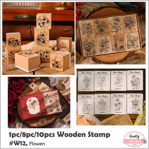 Promo DIY Wooden Rubber Stamp Stempel Kayu Journal, Scrapbook, Diary # ...