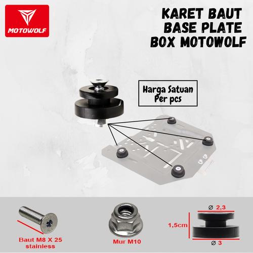 Promo Motowolf Karet Baut Base Plate Sparepart Box Motor 0712 - Kota ...