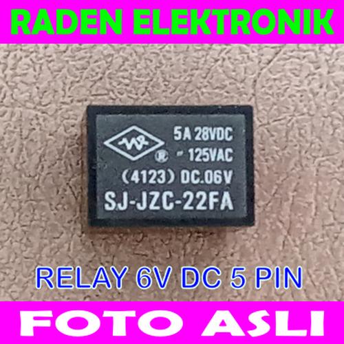Jual Relay 6V Volt 5 pin SPDT Warna Hitam - Kab. Malang - Raden Elektronik dan Kit | Tokopedia